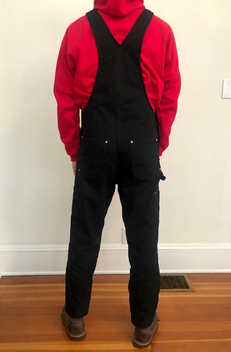 Custom Tailored Carhartt Overalls Black & Carhartt Brown - Etsy
