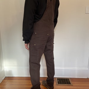 Custom Tailored Carhartt Overalls Dark Brown - Etsy