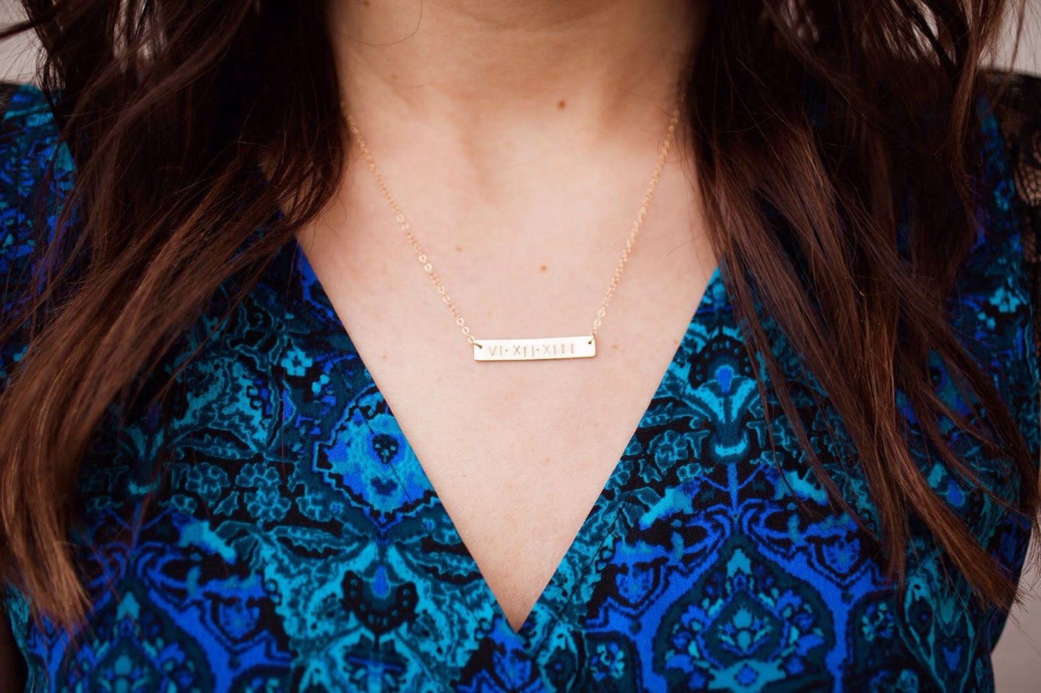 The Lucy Necklace | 14k Gold Filled Bar Necklace | Personalized Jewelry ...