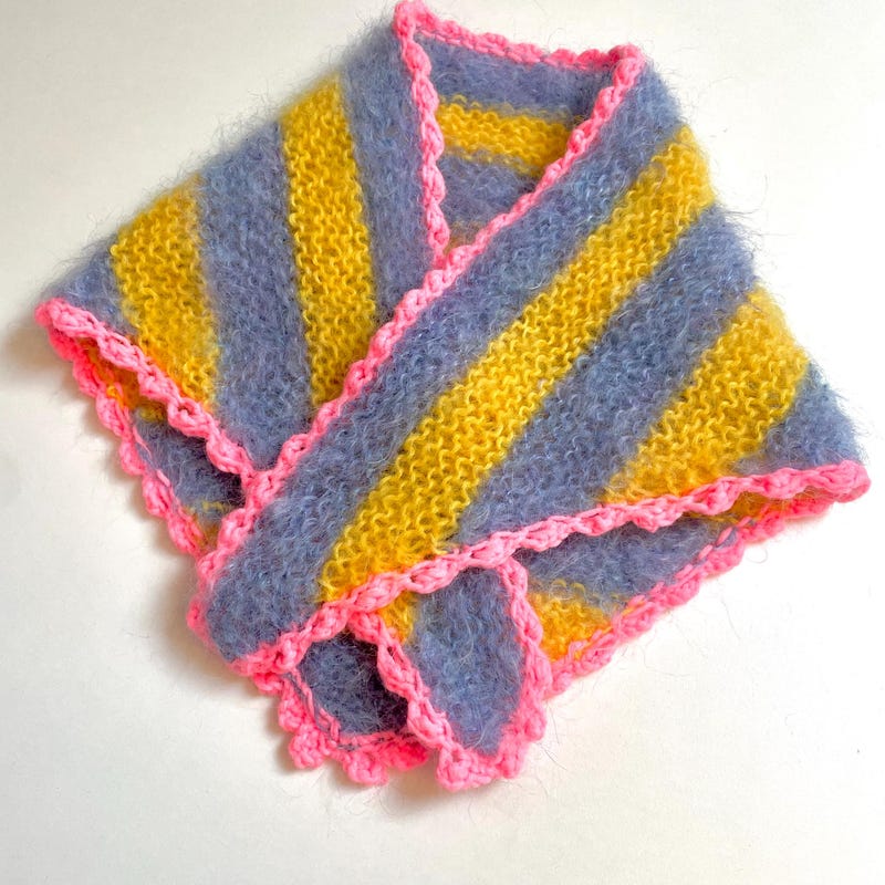 Hand Knitted Scarf - Etsy