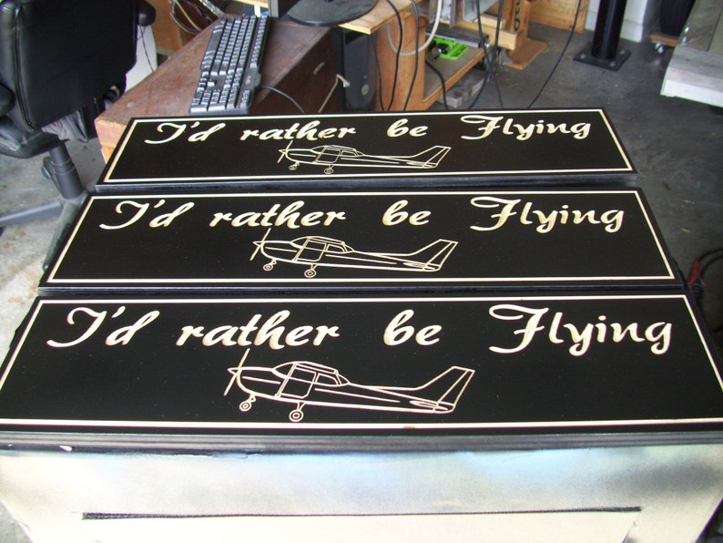 I'd Rather Be Flying Aviation Enthusiast Sign Reminding - Etsy
