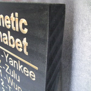 Engraved Wood NATO Phonetic Alphabet Sign - Etsy