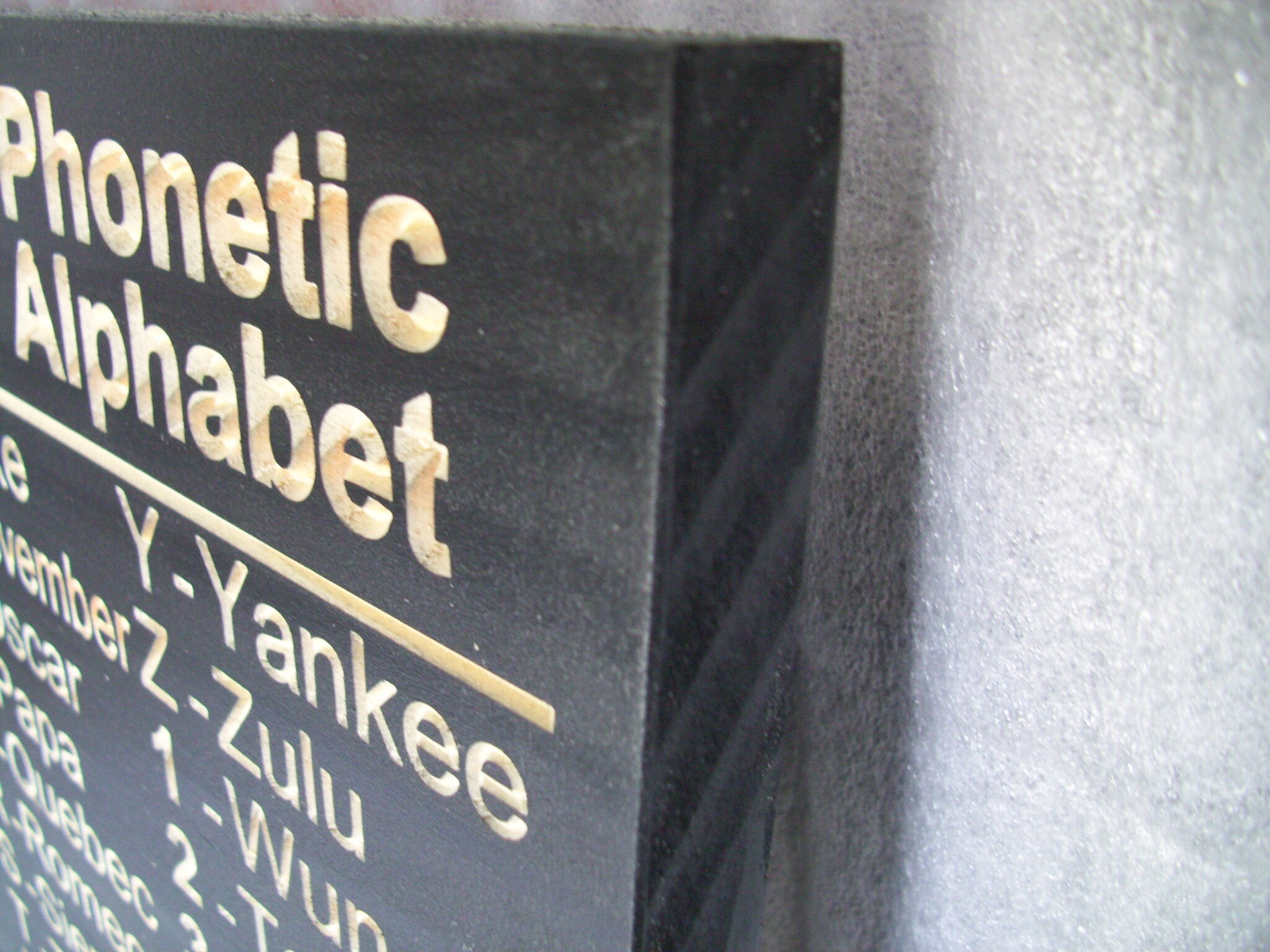 Engraved Wood NATO Phonetic Alphabet Sign - Etsy