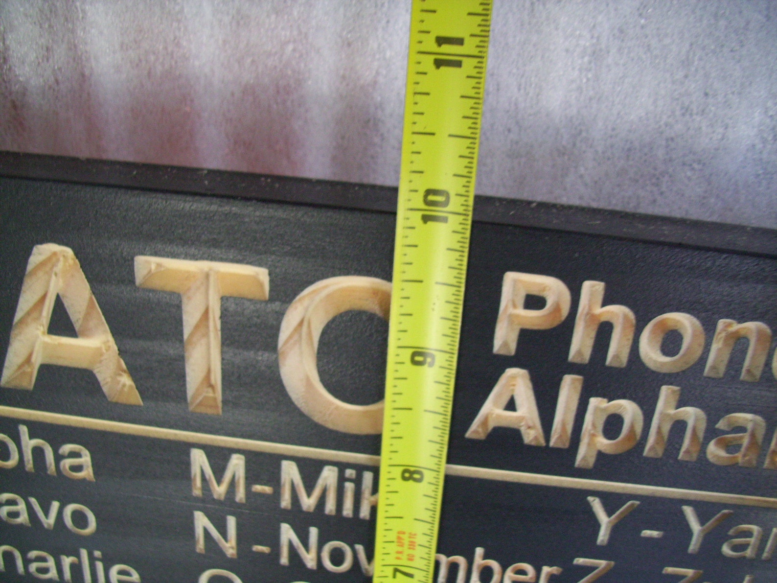 Engraved Wood NATO Phonetic Alphabet Sign - Etsy