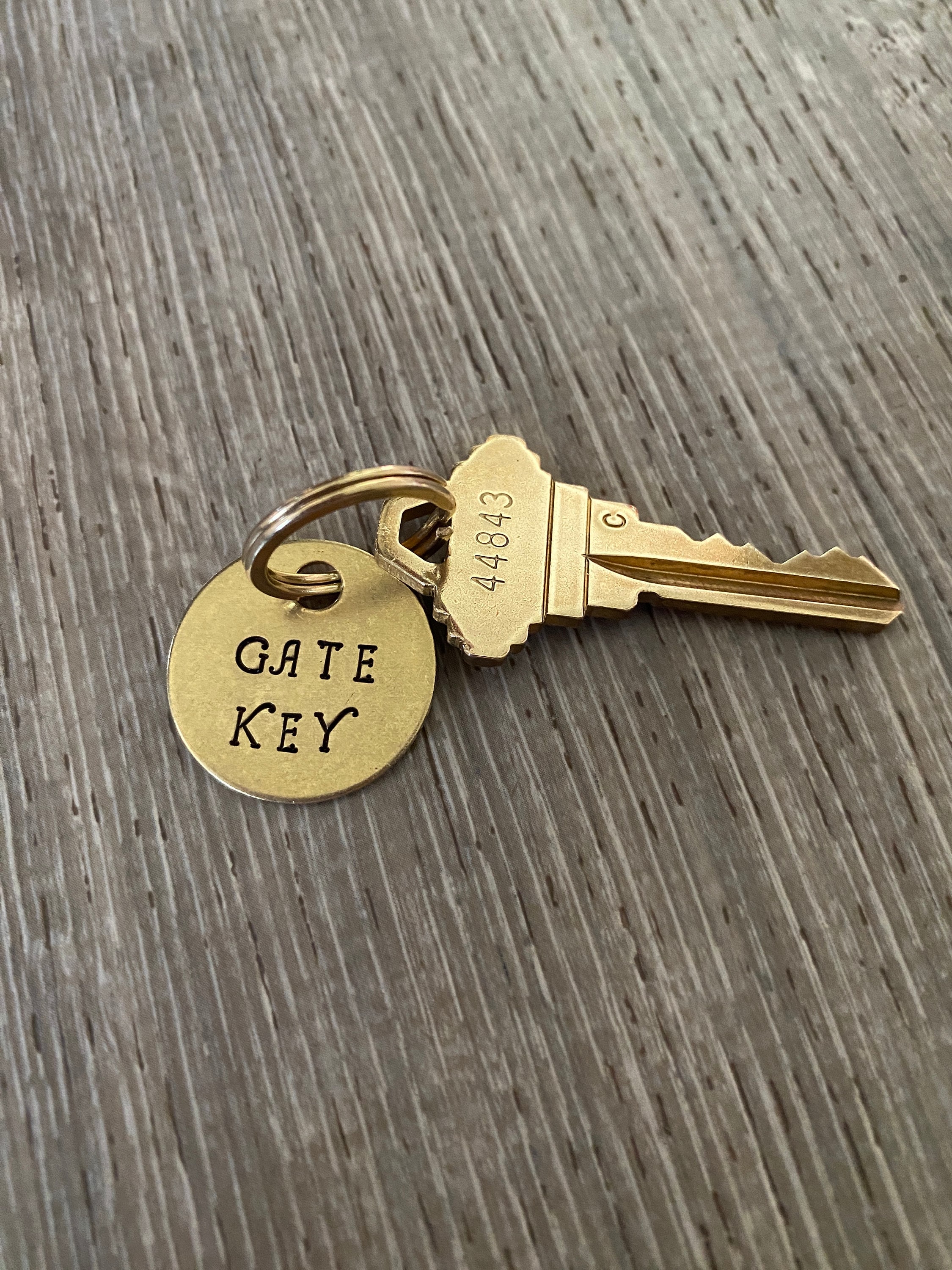 Gate Key Tag - Label Your Fence/gate Keys - Brass Key Tag Markers Metal ...