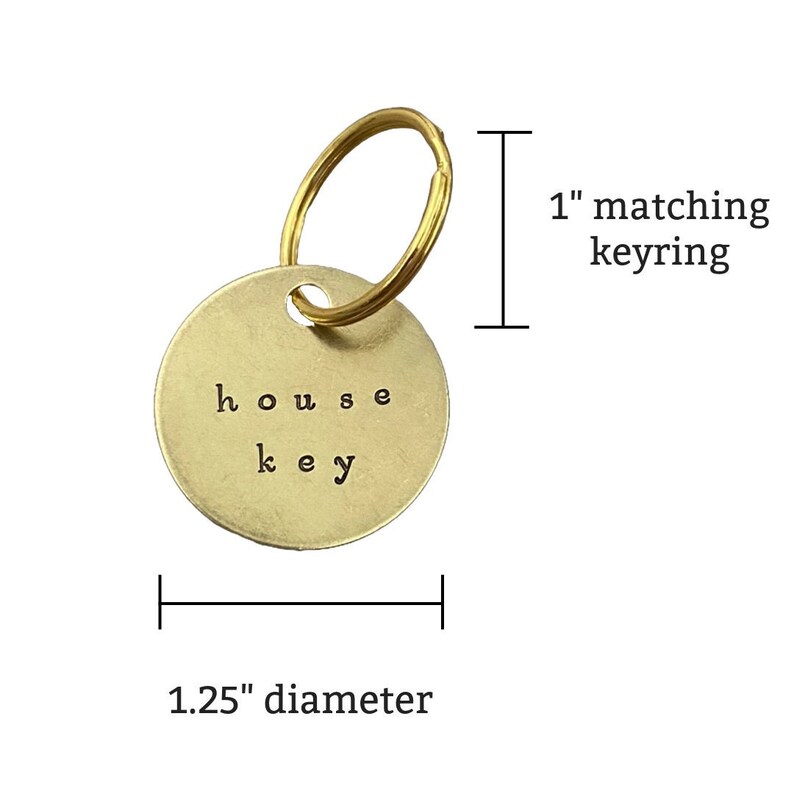 House Key Label - Identify Your Home Keys - Brass Key Tag Markers ...