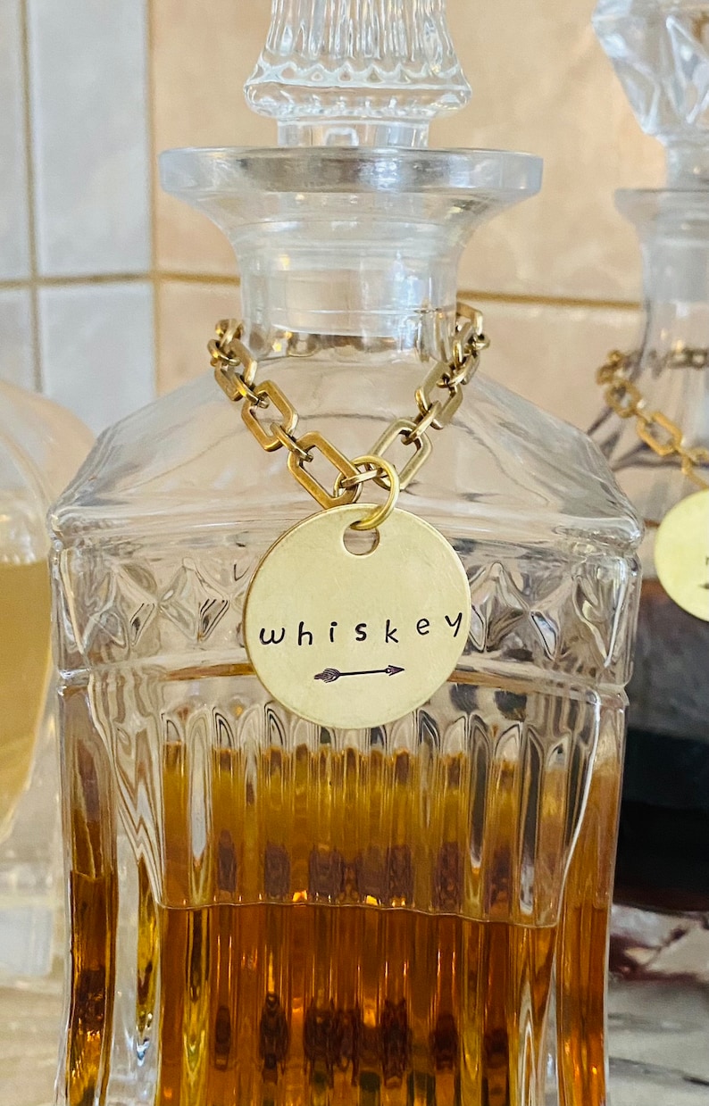 Custom Liquor Decanter Tags Label Your Entire Bar Alcohol & Mixers Hand ...