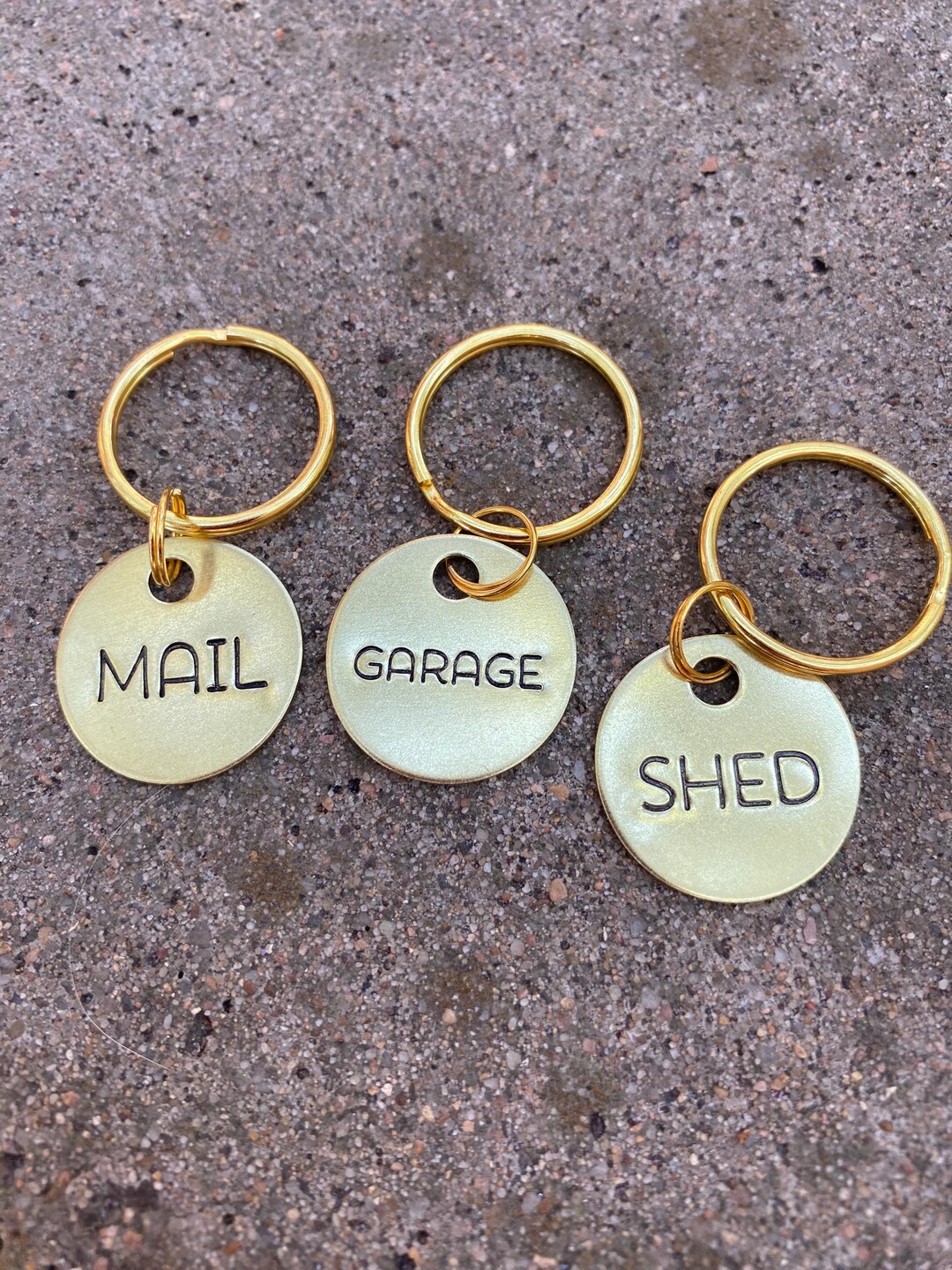 Metal Key Label Keychains - All Caps Identifier Tags - Key Organization ...
