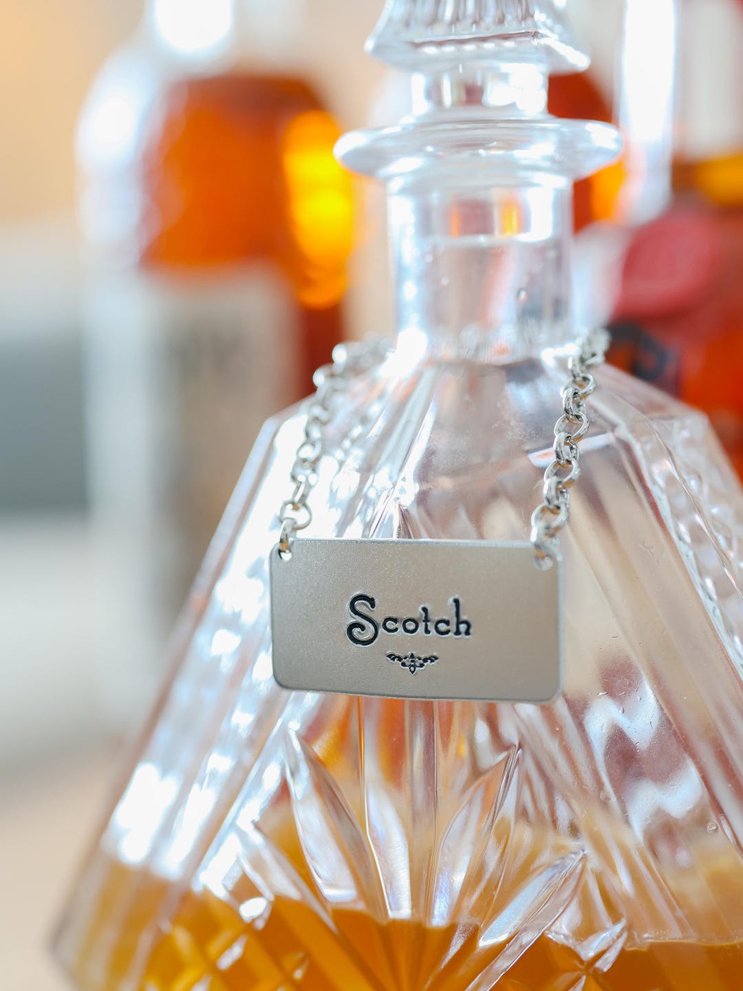 Individual Decanter Tags | 7 Options | Handmade & Hand Stamped | All ...