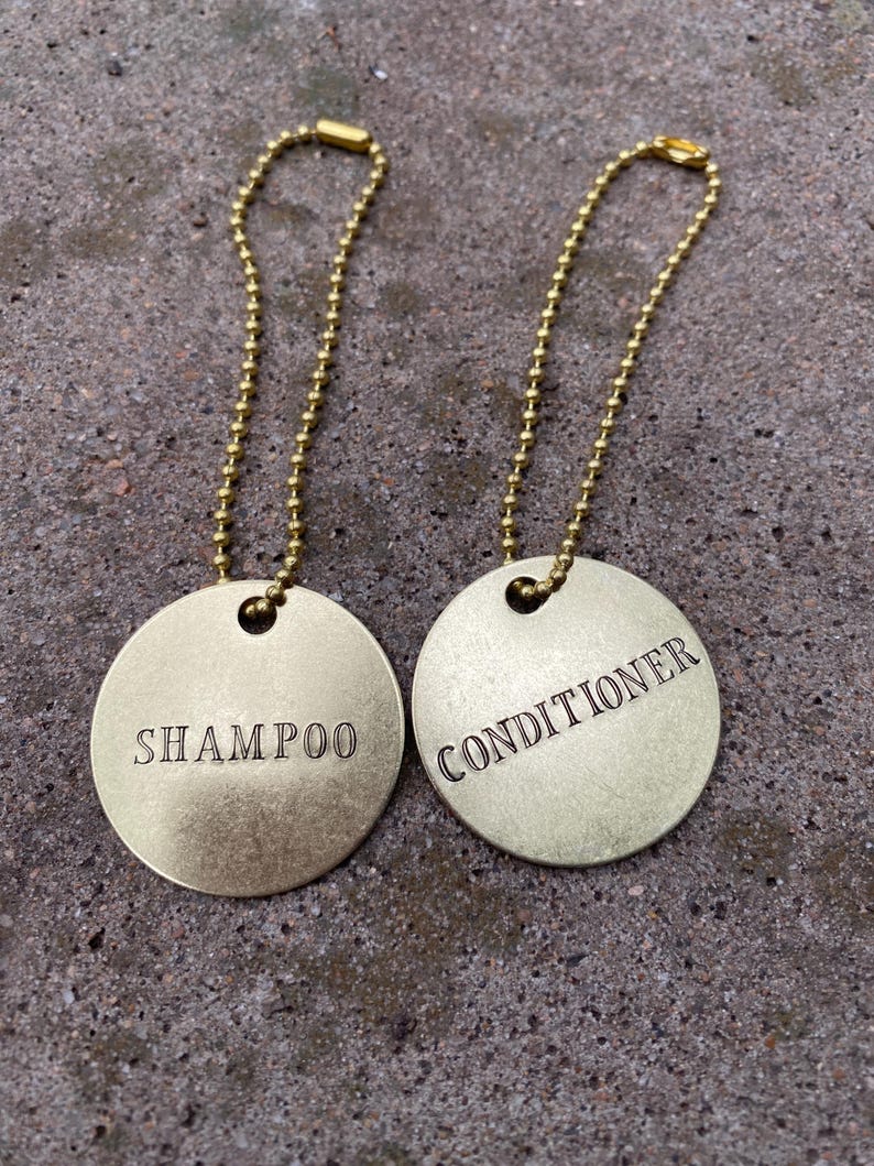 Shampoo Conditioner Body Wash Shower Dispenser Labels | Hand-stamped ...