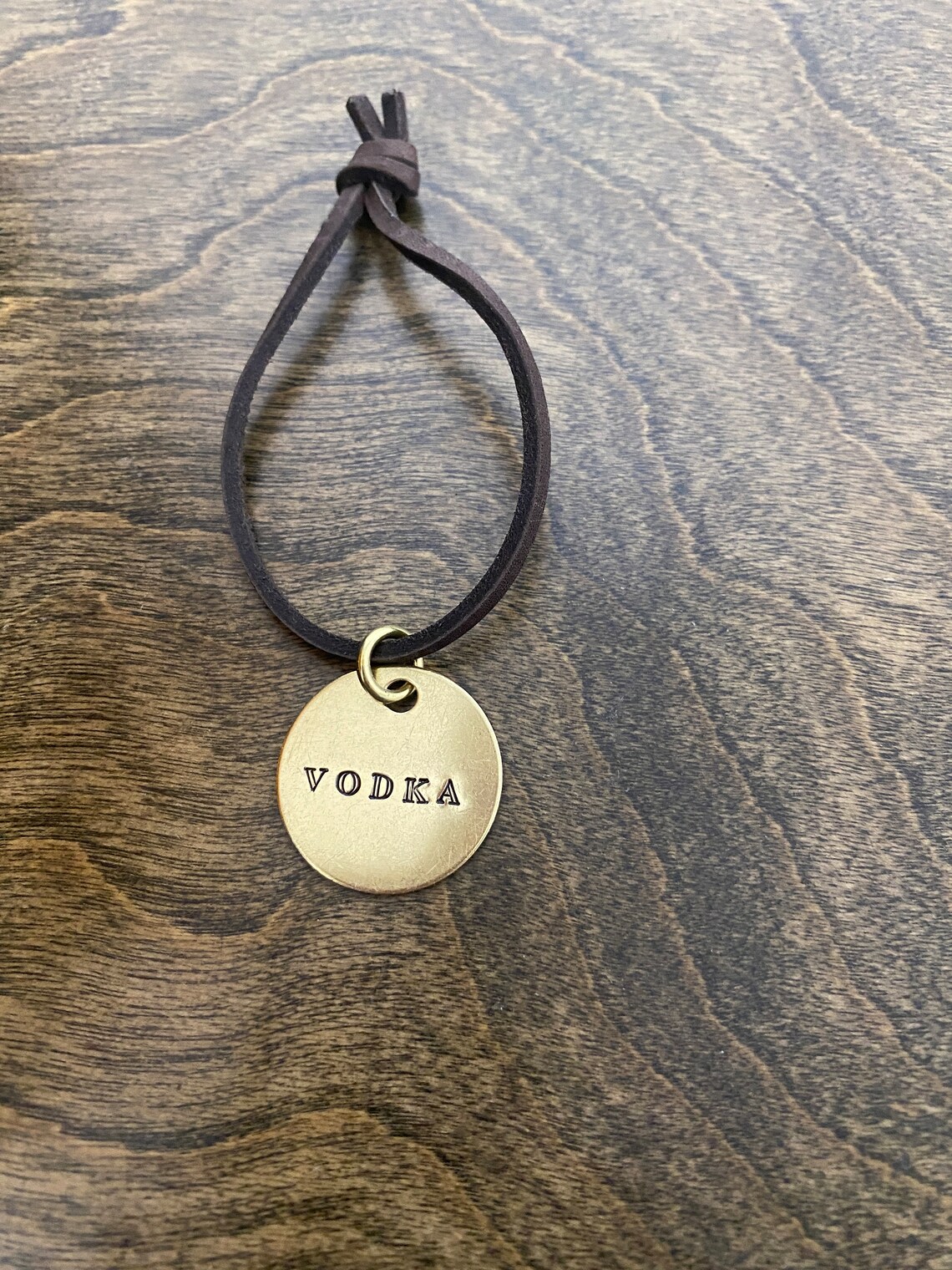 5 Pack of Liquor Decanter Tags | Hand-stamped Brass Round Alcohol ...