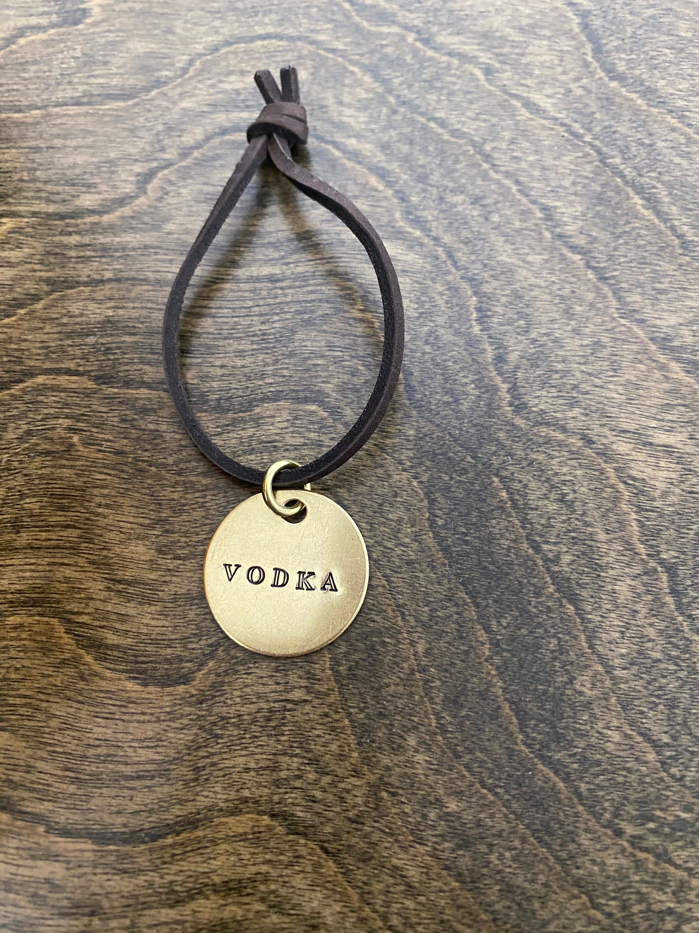 5 Pack of Liquor Decanter Tags Hand-stamped Brass Round - Etsy