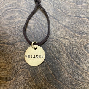 5 Pack of Liquor Decanter Tags | Hand-stamped Brass Round Alcohol ...