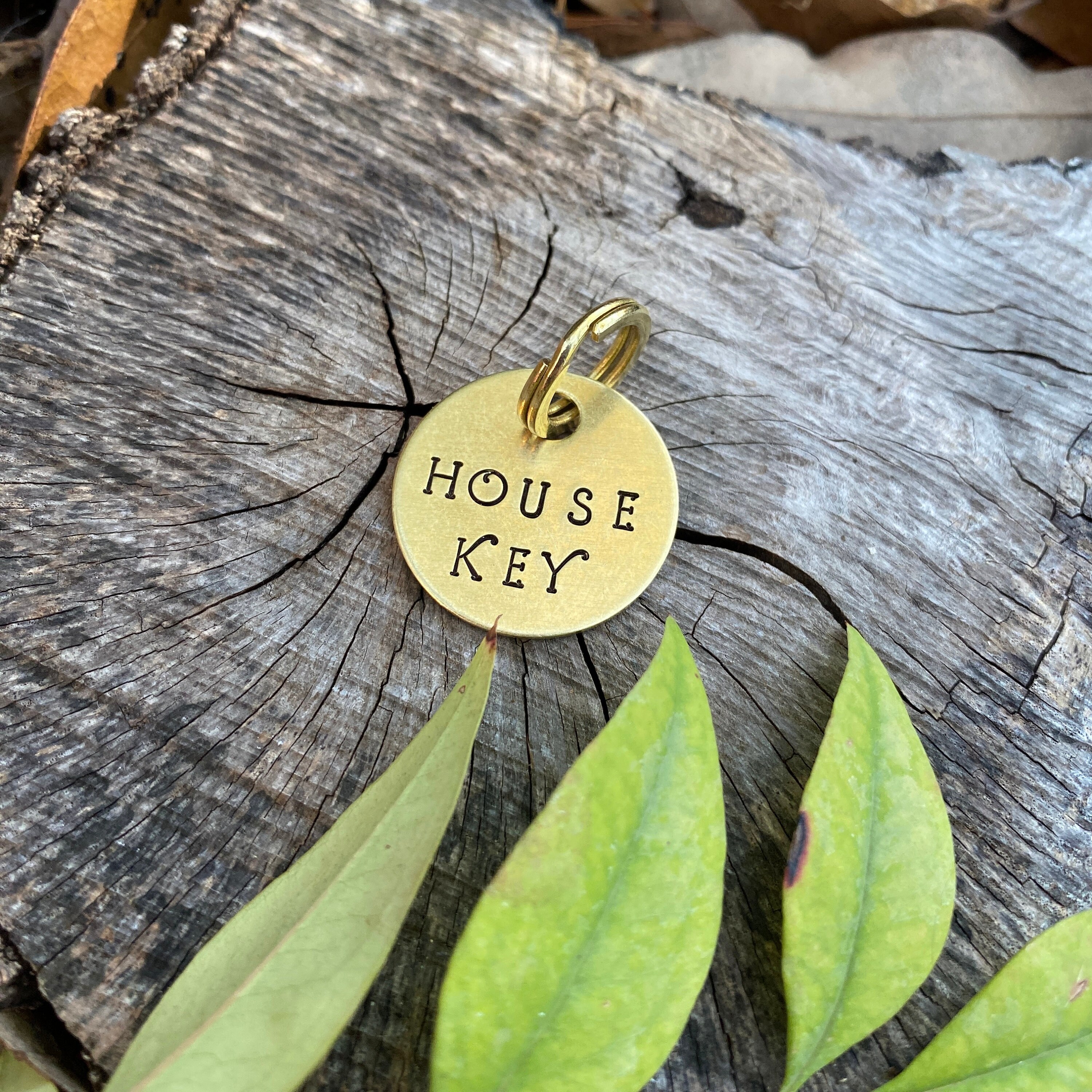 Gold House Key Label - Identify Your Home Keys - 100% Brass Key Tag ...