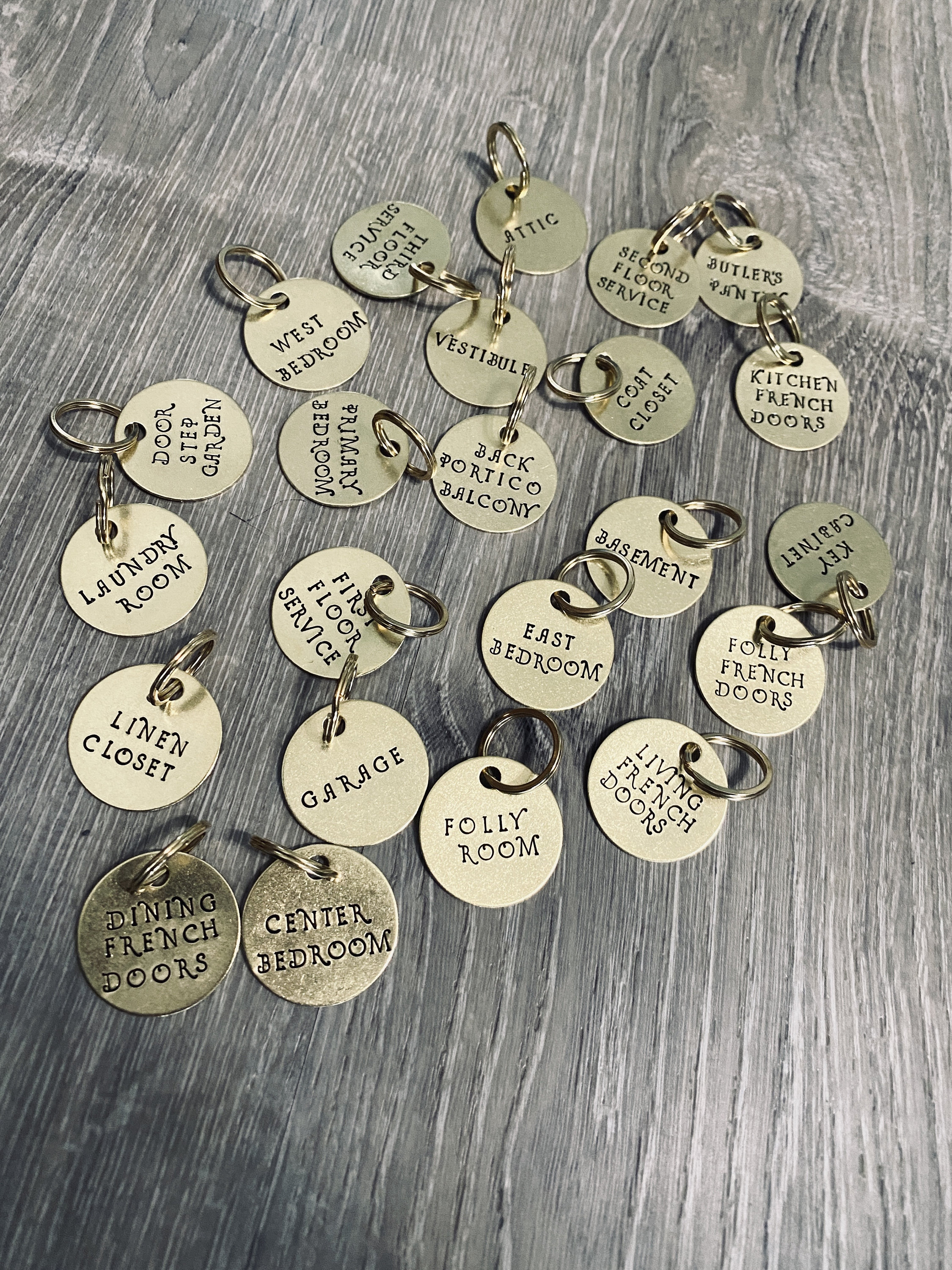 Key Markers Custom Tags for Your Keys 100% Brass Hand Stamped Label ...