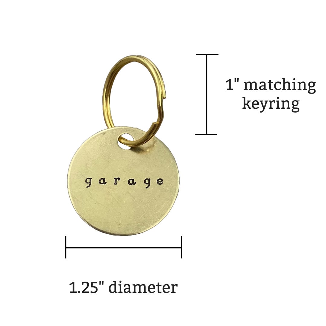 Garage Key Label - Identify Your Garage Keys - Brass Key Tag Markers ...