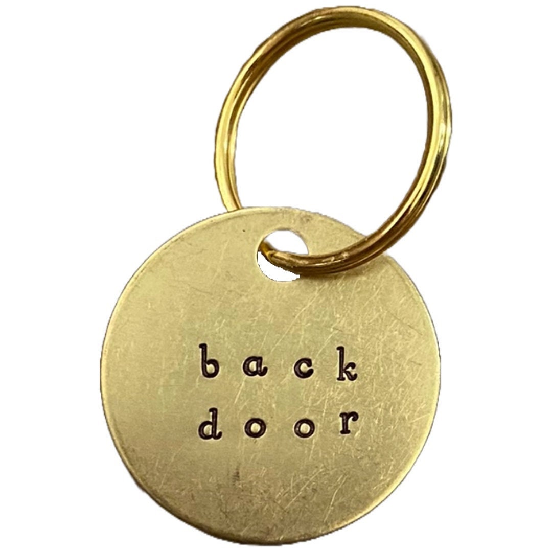 Back Door Key Label - Identify Your Back Door Keys - Brass Key Tag ...