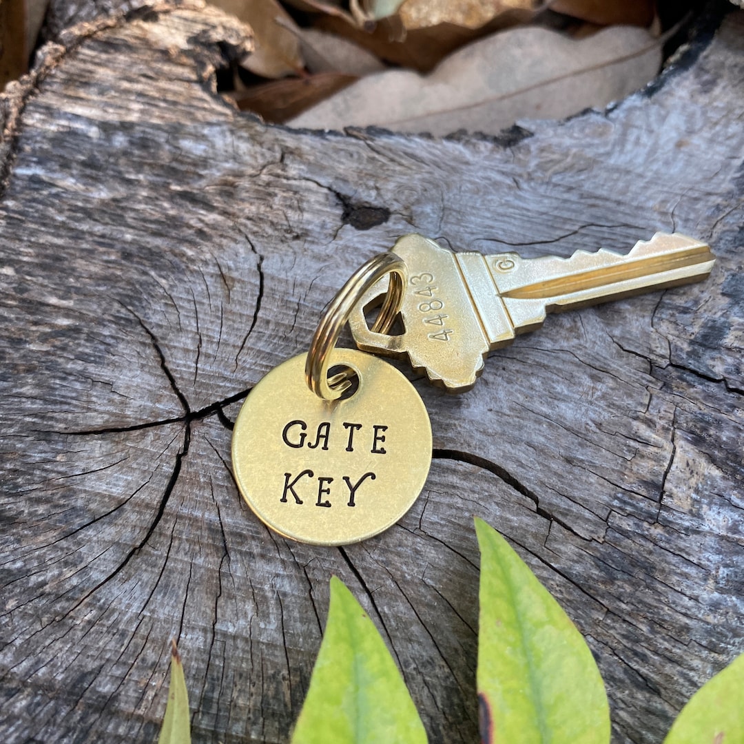 Gate Key Tag - Label Your Fence/gate Keys - Brass Key Tag Markers Metal ...