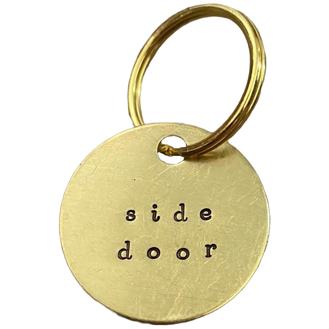 Side Door Key Label - Identify Your Side Door Keys - Brass Key Tag ...