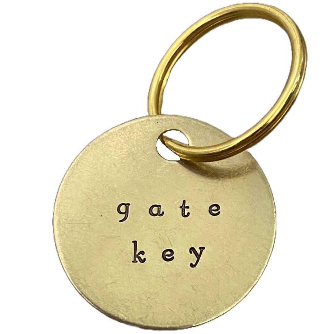 Gate Key Label - Tag Your Fence or Gate Keys - Brass Key Tag Markers ...