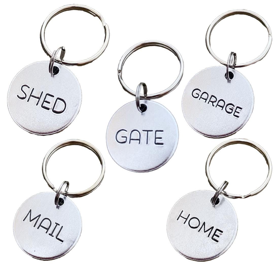 Metal Key Label Silver-color Keychains - All Caps Identifier Tags, Key ...