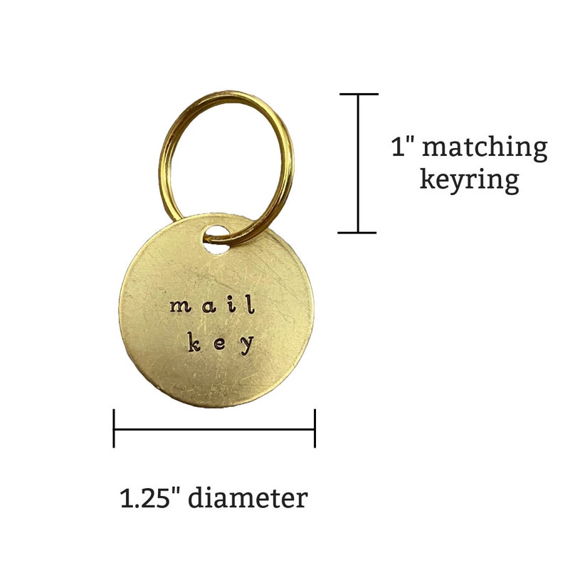 Mail Key Label Identify Your Mailbox Keys Brass Key Tag Markers Metal ...