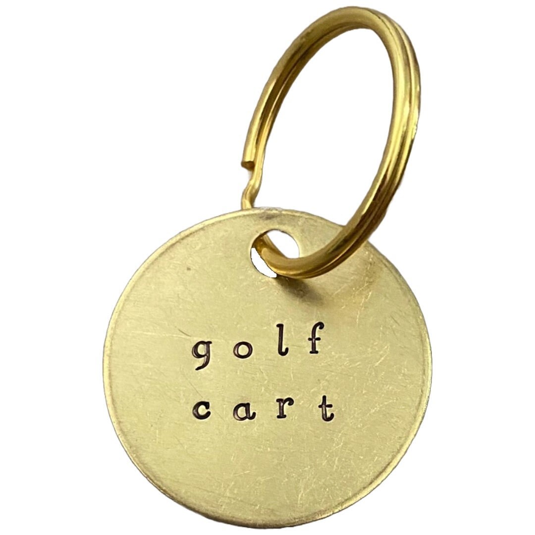 Golf Cart Key Label - Identify Your Golf Car Keys - Brass Key Tag ...