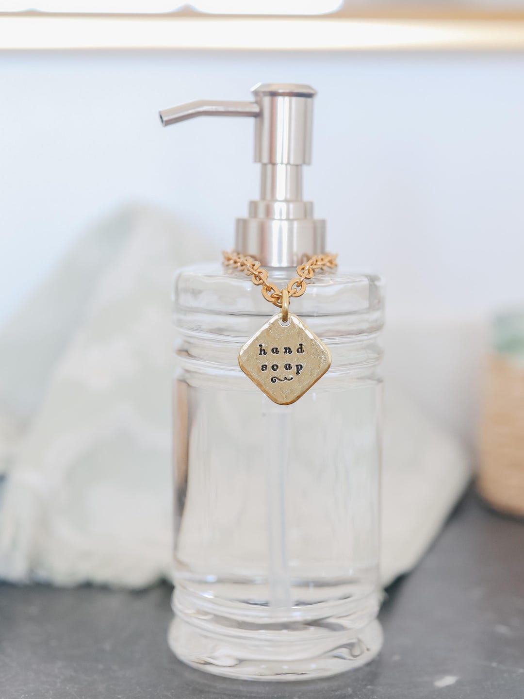 THICK Dish & Hand Soap Dispenser Labels | Hand-stamped Highest Quality ...