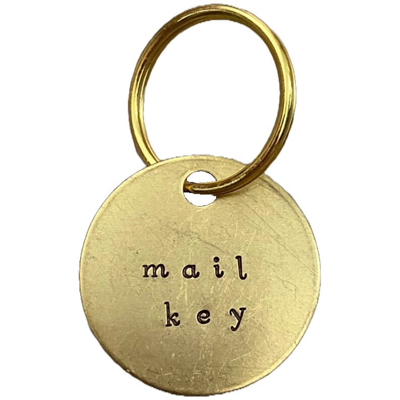 Mail Key Label Identify Your Mailbox Keys Brass Key Tag Markers Metal ...