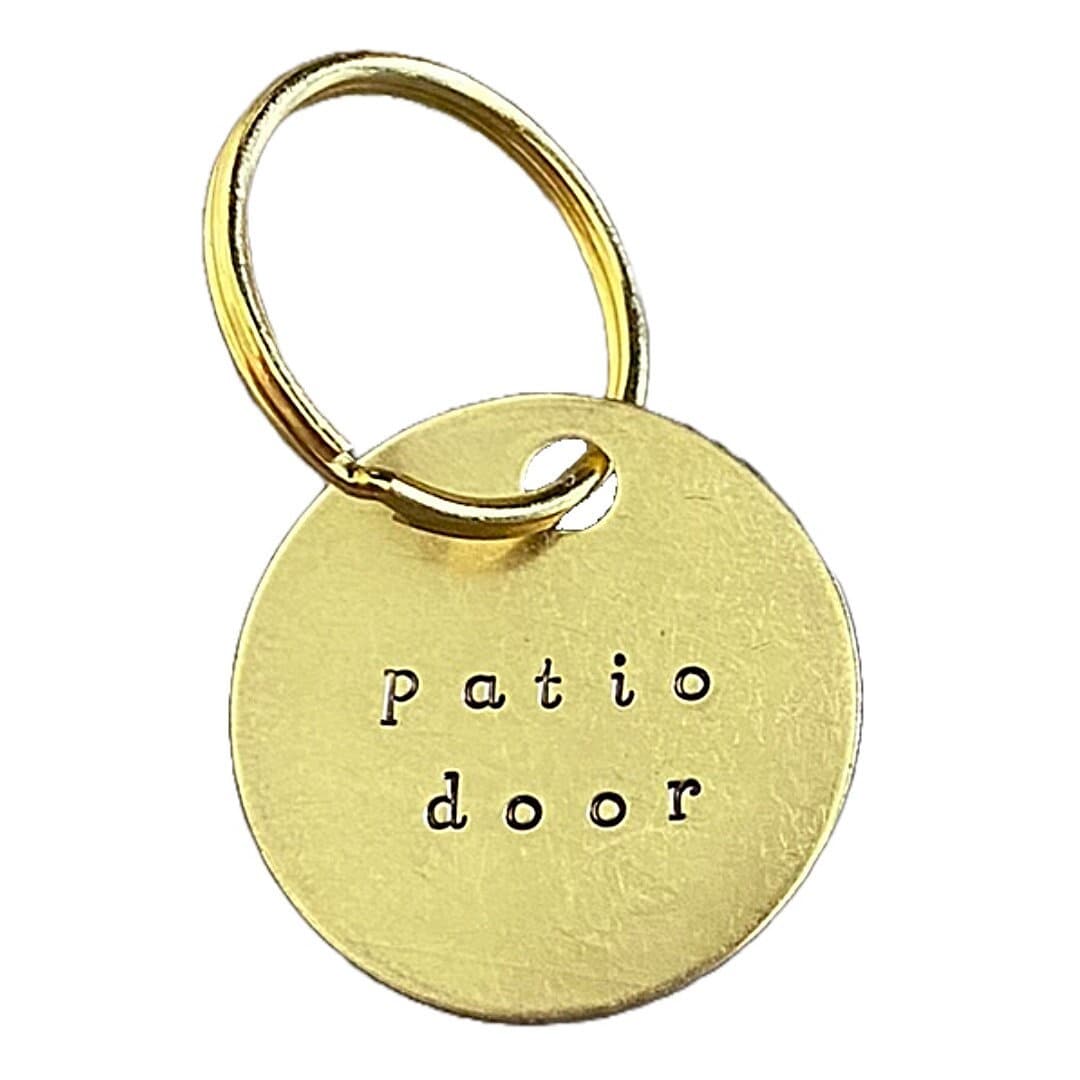 Patio Door Key Label - Identify Your Patio Keys - Brass Key Tag Markers ...