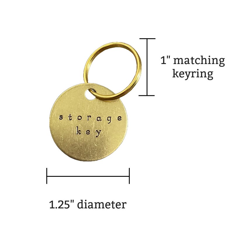 Storage Key Label - Tag Your Storage Unit Keys - Brass Key Identifier ...