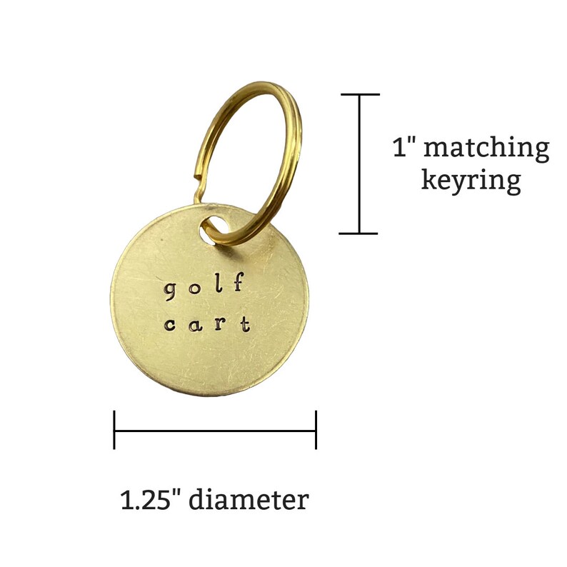 Golf Cart Key Label - Identify Your Golf Car Keys - Brass Key Tag ...