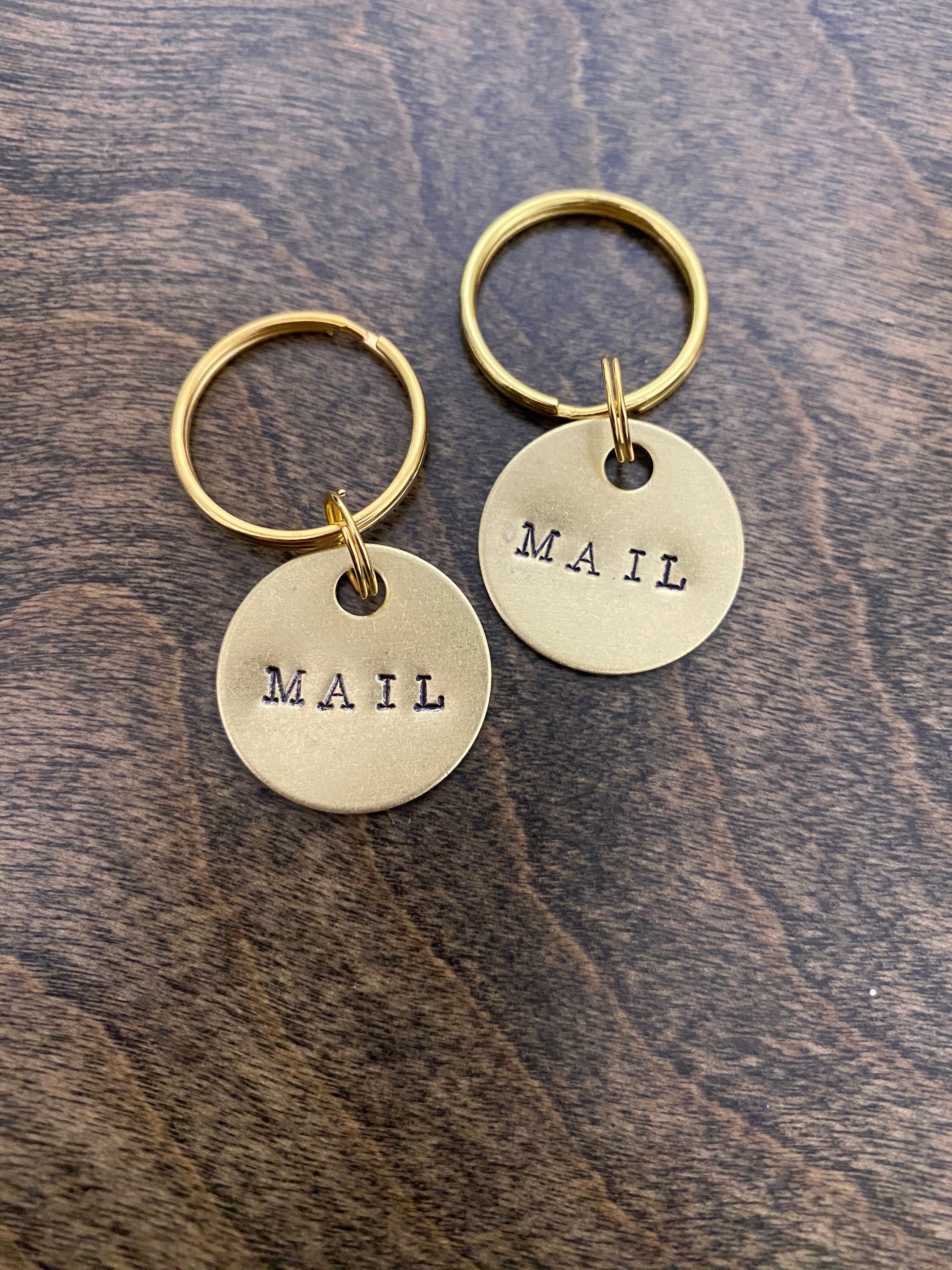2 Pack Mail Key Labels Clearly Mark Your Mailbox Keys Brass Key Tag ...