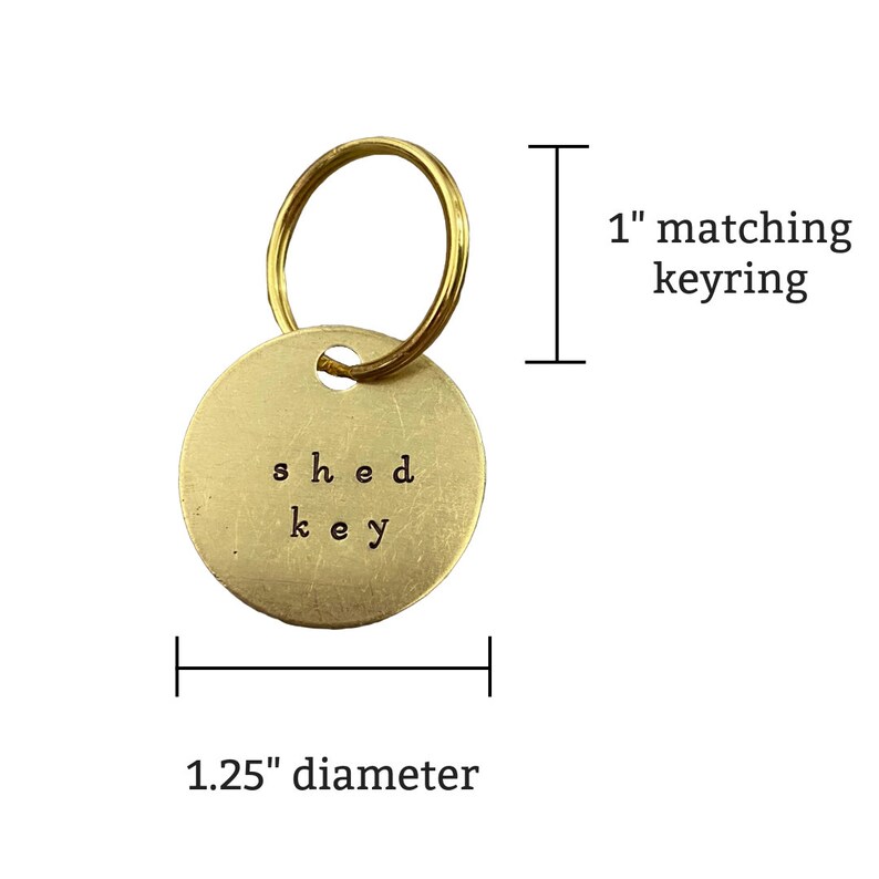 Shed Key Label Identify Your Toolshed Keys Brass Key Tag - Etsy