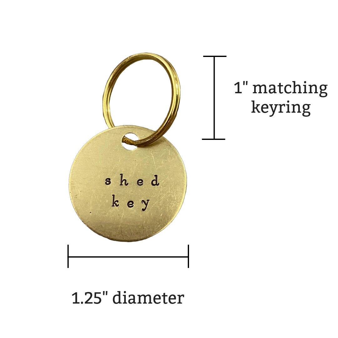 Shed Key Label Identify Your Toolshed Keys Brass Key Tag Markers Metal ...