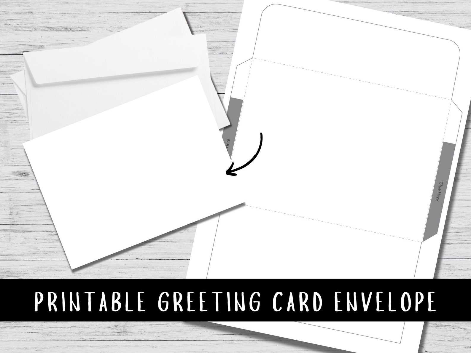 Printable Envelope Template, A7 Size for 5"x7" Greeting Cards, PDF/JPG ...
