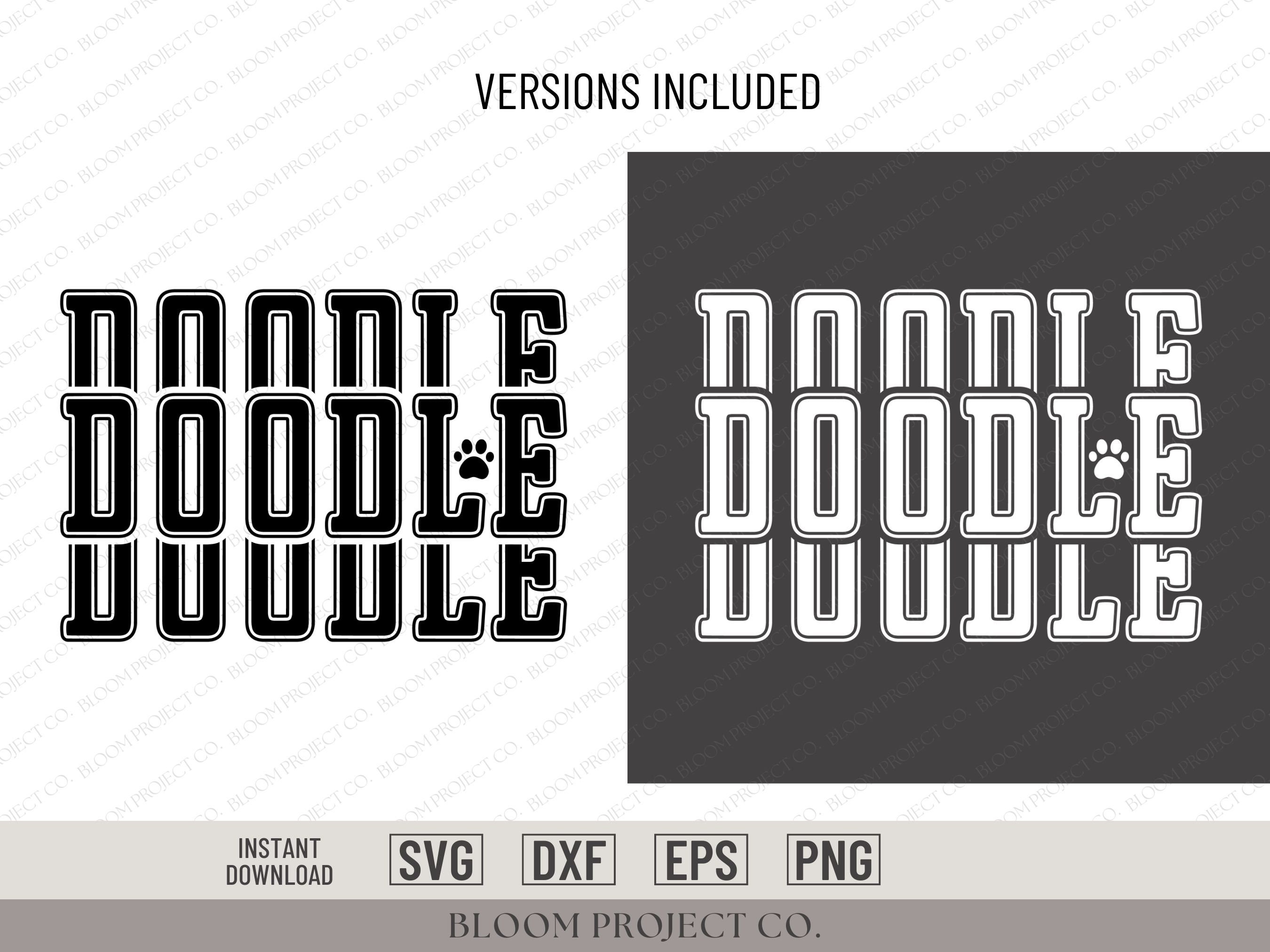 Doodle Paw Print Svg, Golden Doodle SVG, Labradoodle PNG, Doodle Dog ...