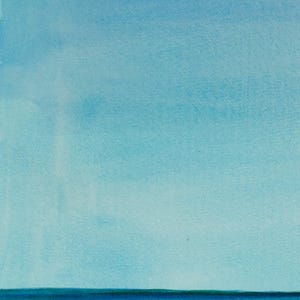 Abstract Watercolor, Color Block, Blue Sea, Modernist Painting - Etsy