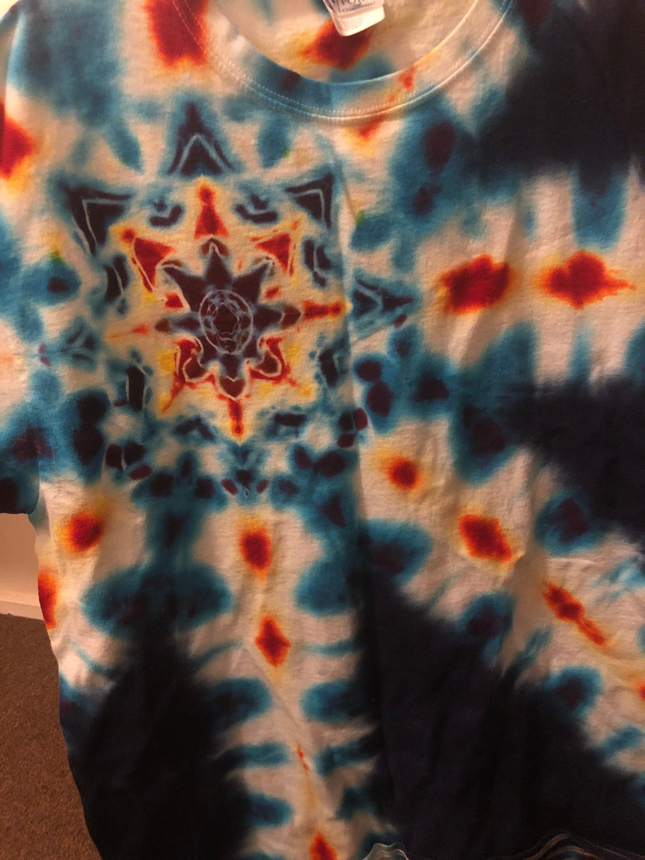 Tye Dye Crew Neck T-shirt - Etsy