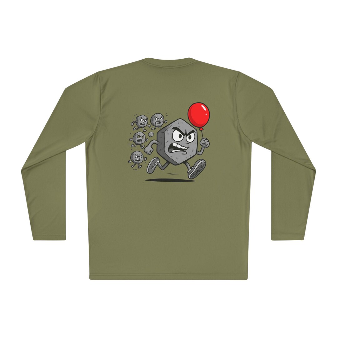 Ran Hard Graphic Long Sleeve | Running Rock Cartoon - Etsy