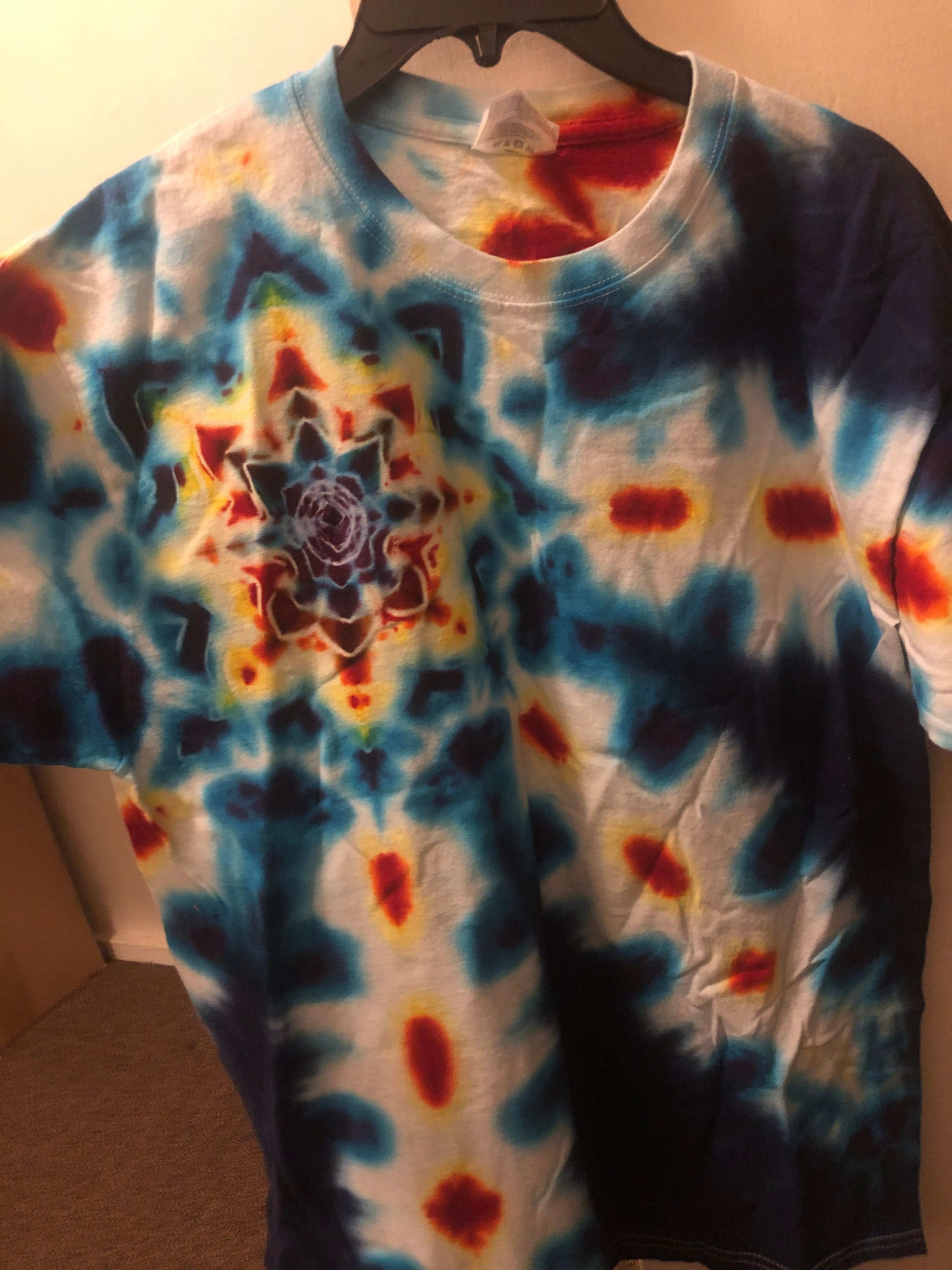 Tye Dye Crew Neck T-shirt - Etsy