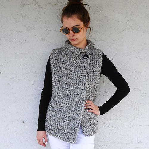 Crochet Pattern the Waffle Vest Instant Download Advanced - Etsy