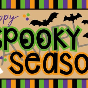 Spooky Season Banner Template: Halloween DIY Hand Painted (PNG Digital ...