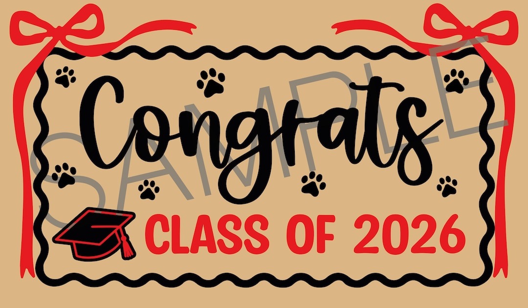 Graduation Banner Template: DIY Hand Painted Design (PNG Digital ...