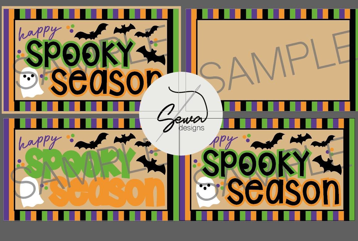 Spooky Season Banner Template: Halloween DIY Hand Painted (PNG Digital ...