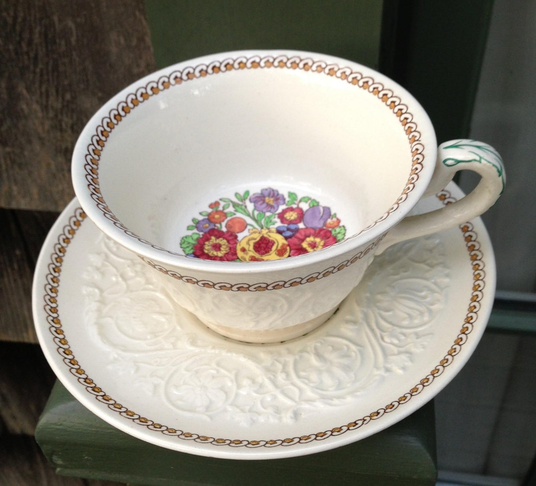 Vintage Wedgwood Patrician Cup and Saucer, Windermere Pattern, England ...