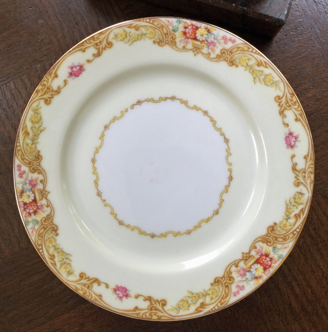 Antique Noritake Plates, Set of 5, Trojan Pattern, 603, Floral Vases ...