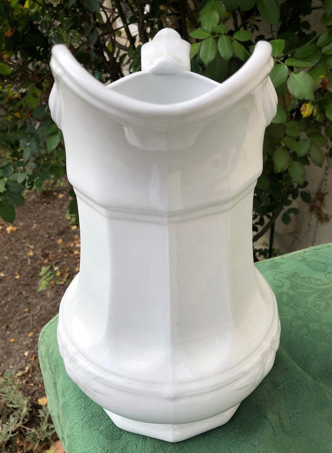 Early English White Ironstone Ewer Pitcher Fig Shape J - Etsy
