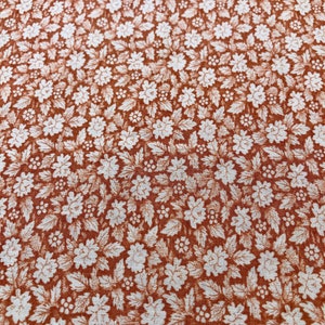 Vintage Fabric, Peach Floral Print, 3 Yards, Cotton Fabric, Quilt ...