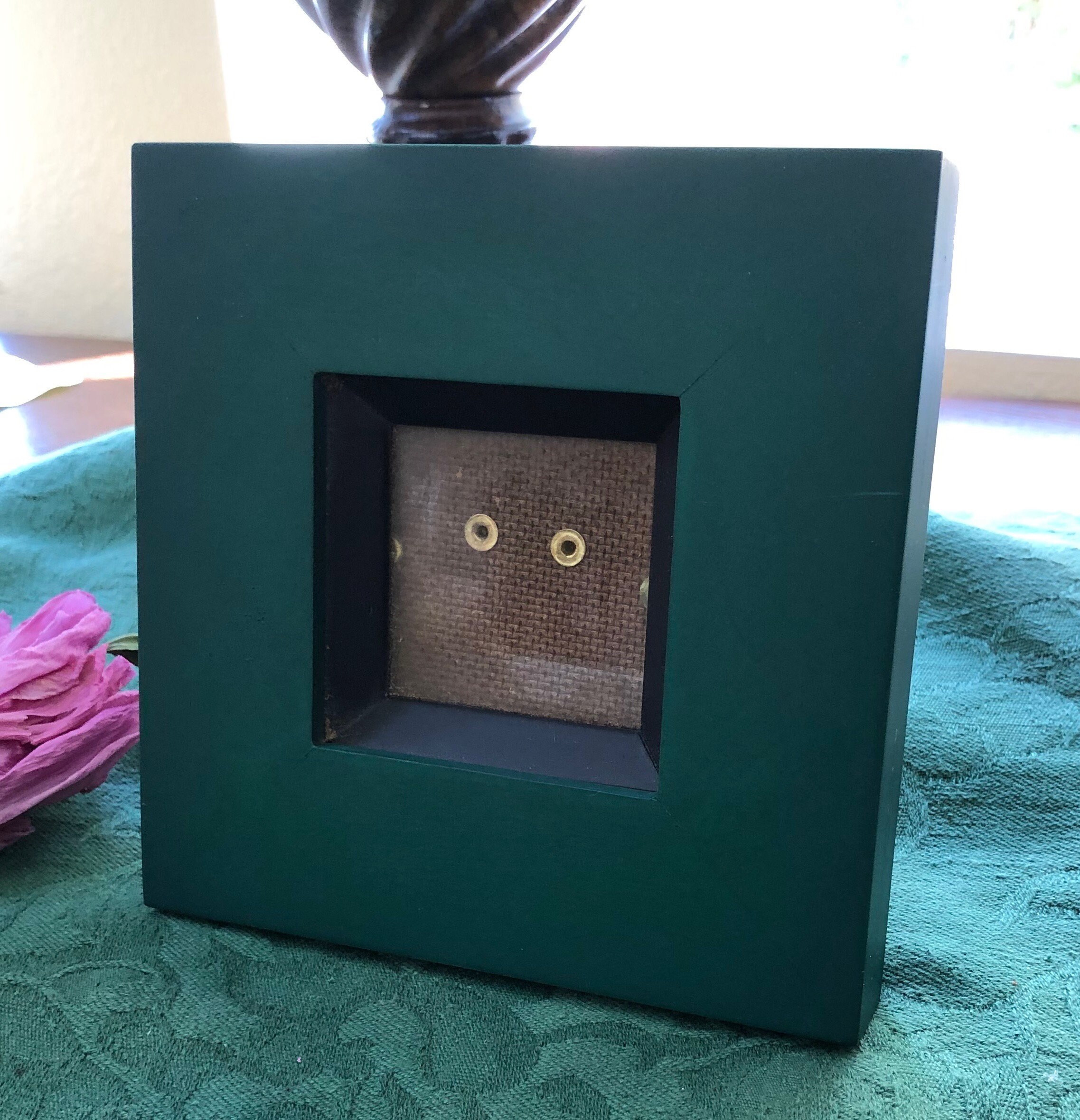 Vintage Green Wide Square Picture Frame, Black Accent Color, Vintage ...